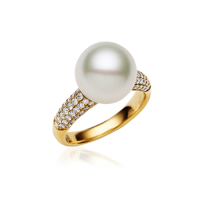 Stylish Round Pearl Rings, Pearl Engagement Rings - HI PEARL Jewelry