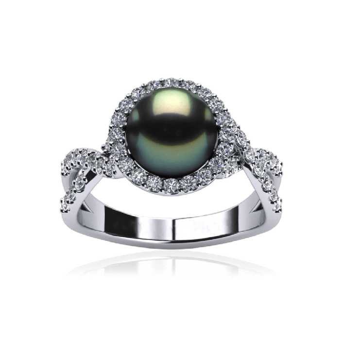 Stylish Round Pearl Rings, Pearl Engagement Rings - HI PEARL Jewelry