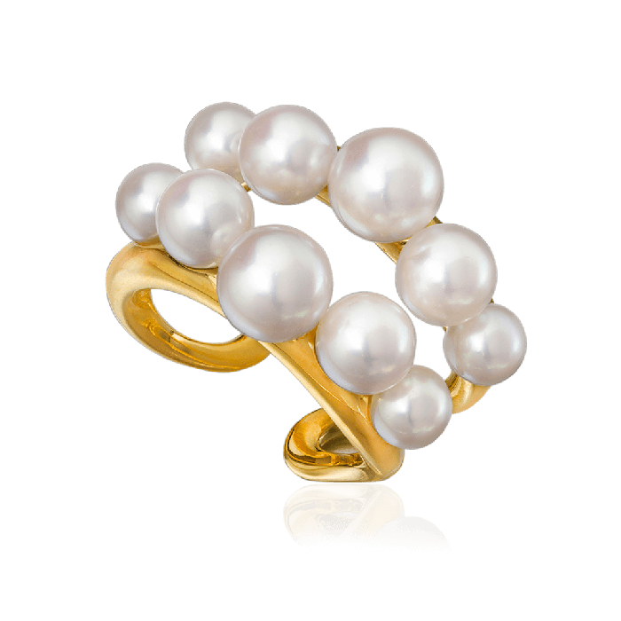 Stylish Round Pearl Rings, Pearl Engagement Rings - HI PEARL Jewelry